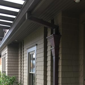 Pictures of installed copper gutters we have provided
