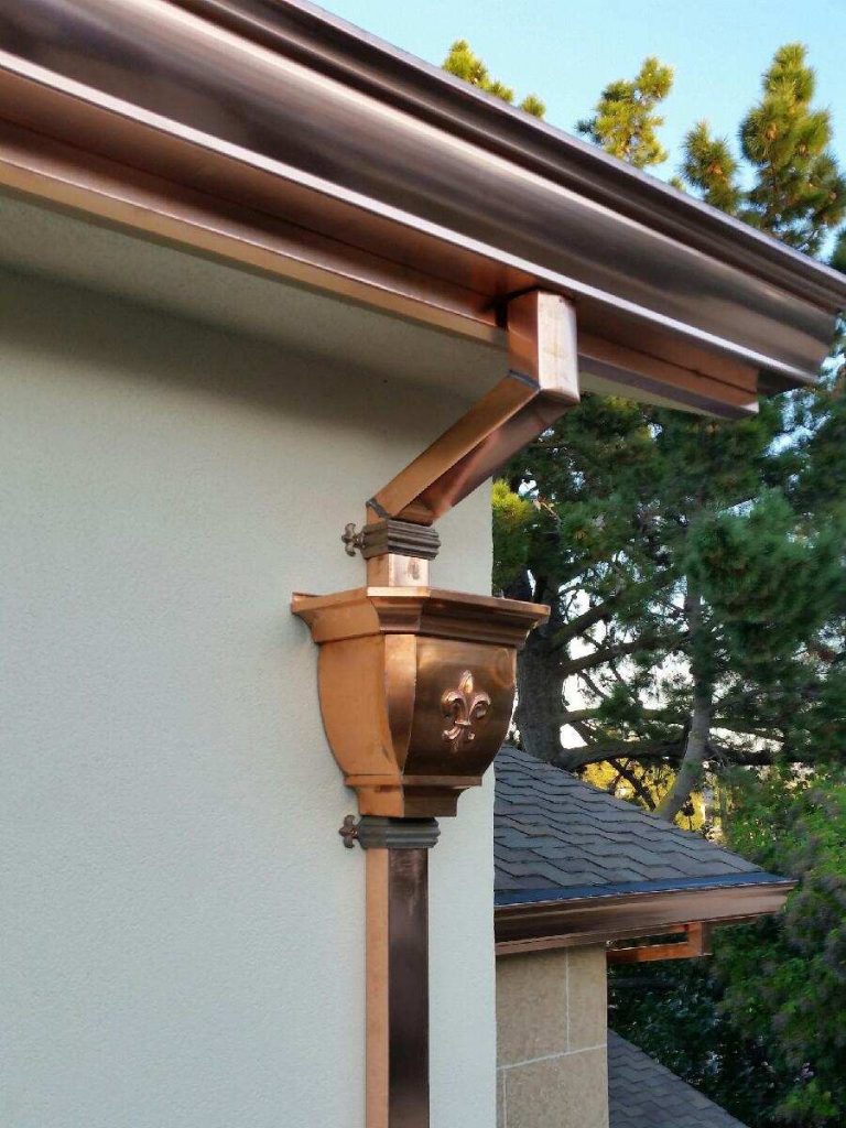 Eclipse Millennium Copper Leaderhead and Gutter