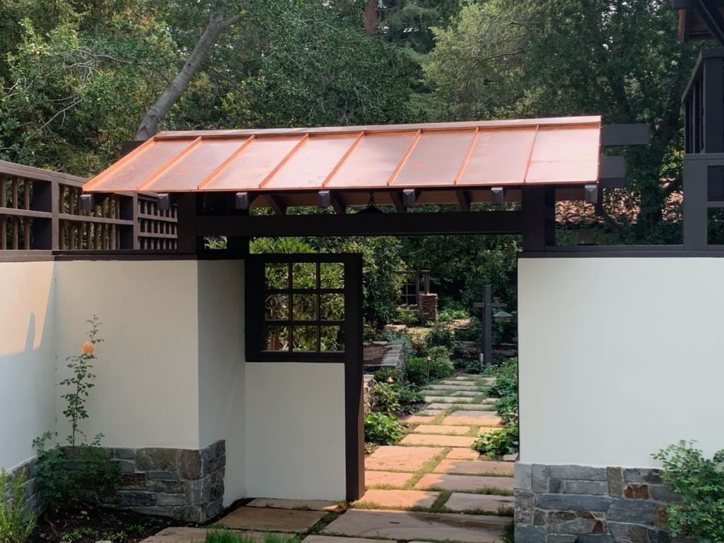 Copper Standing Seam Gate Entry Roof (3)