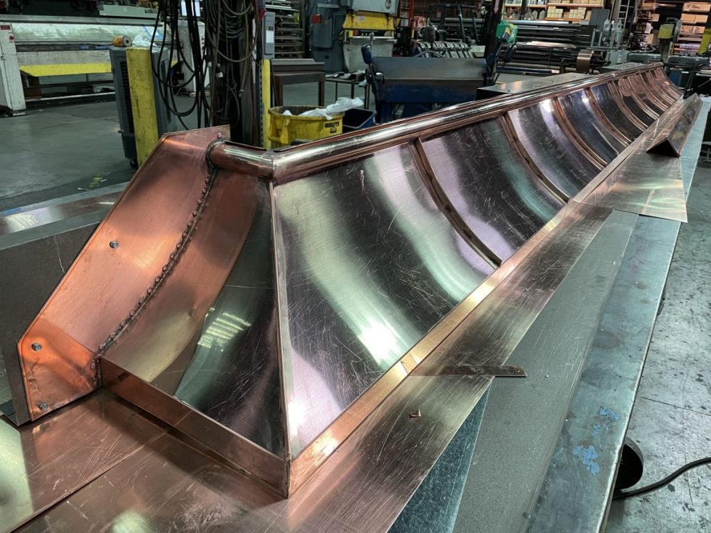 21′ Long Sweep Copper Window Cover 1