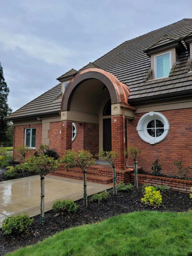 Copper Barrel Standing Seam Roof 1